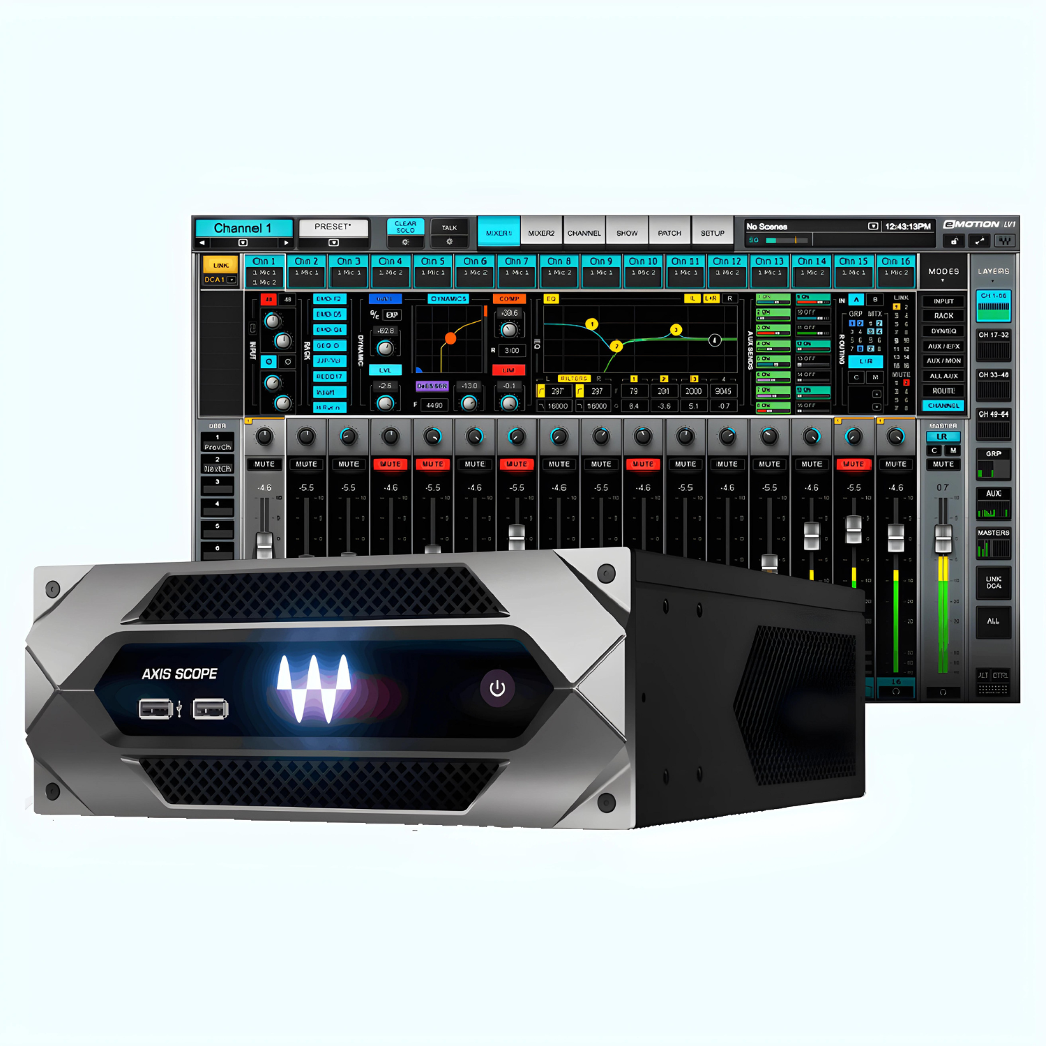 WAVES eMotion LV1 + 64-Channel Mixer + Axis Scope - Compra en - SISTEMAG