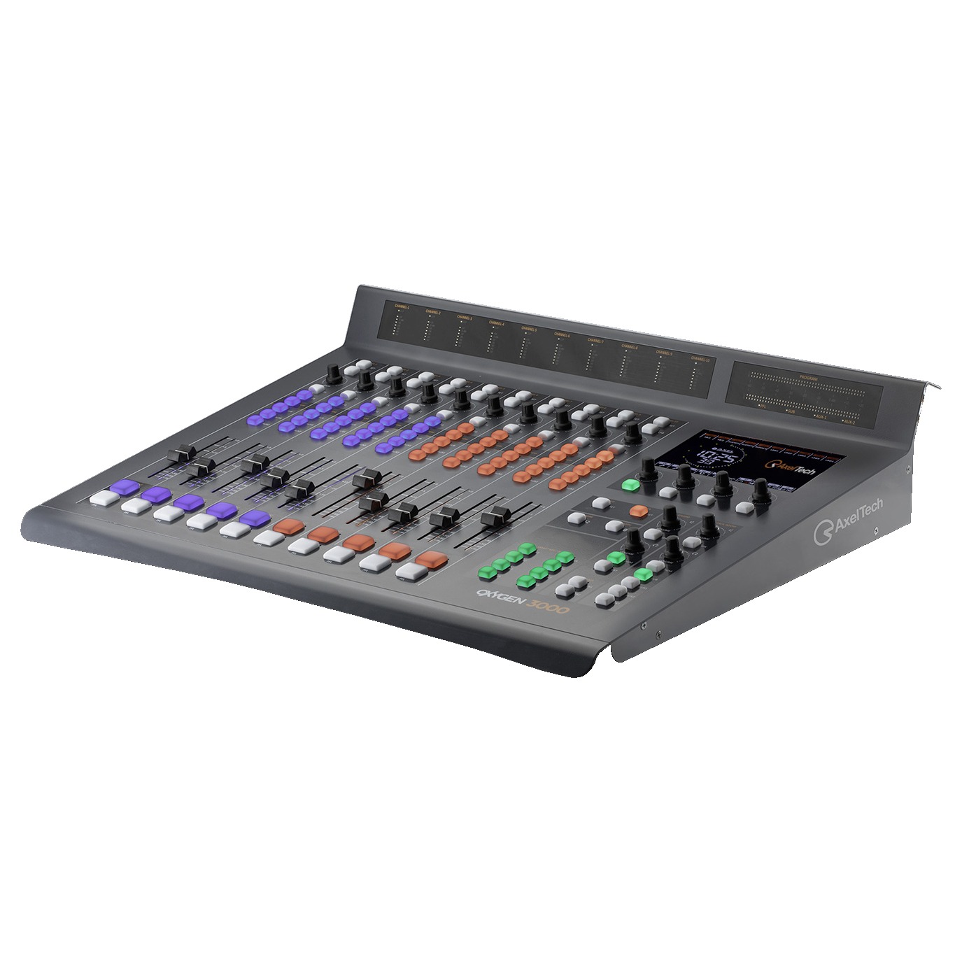 AXEL TECHNOLOGY OXYGEN 3000 CONSOLA AUDIO BROADCAST 5 MICS 10 FADERS ...