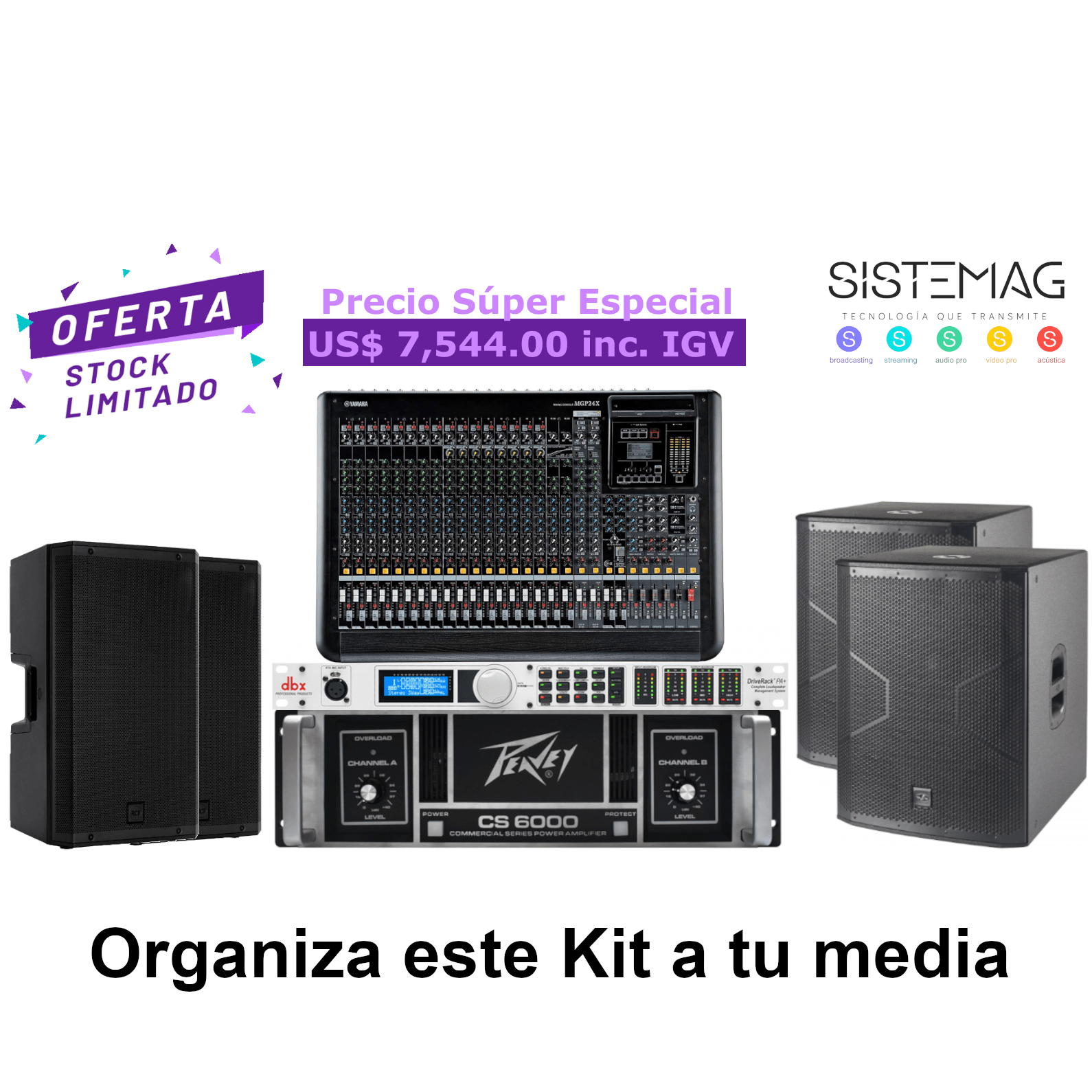 VARIOS-PACK 915ACS6000MGP24XALTEA-A18 Kit profesional de Sonido con ...