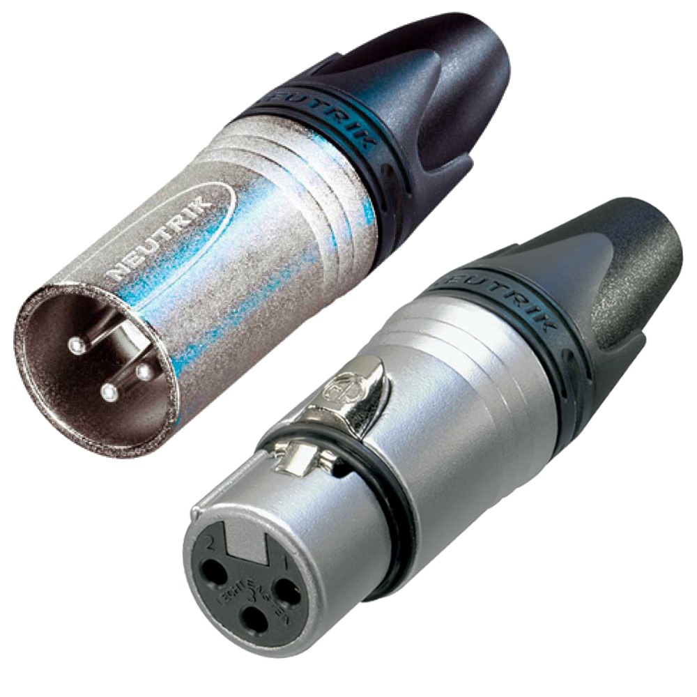 XLR 3 pines Par NC3MXX + NC3FXX pack de Contactos Niquelados – SISTEMAG