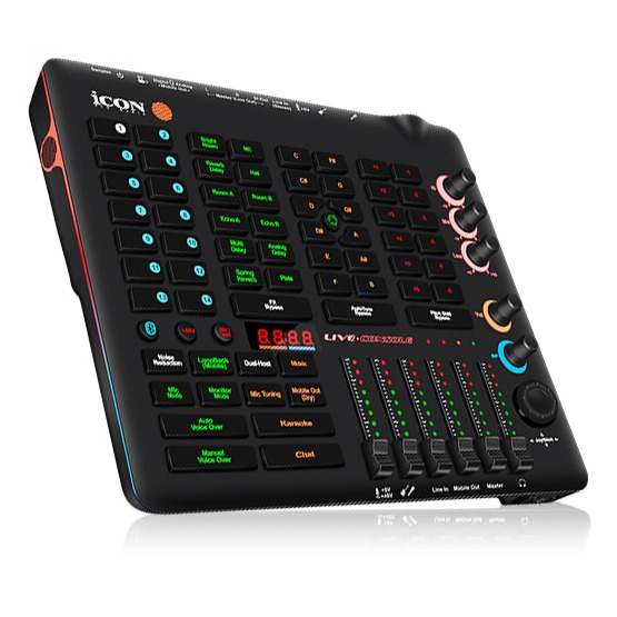 ICON LIVECONSOLE interfaz de grabacion USB con DSP y 6 faders – SISTEMAG